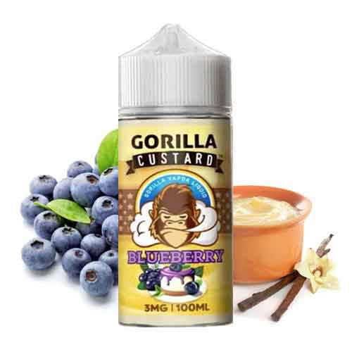 Gorilla Custard Blueberry By E&B, 100ml - Vape Khobar - Blueberry Custard Ejuice